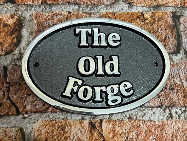 Metal sign for house store