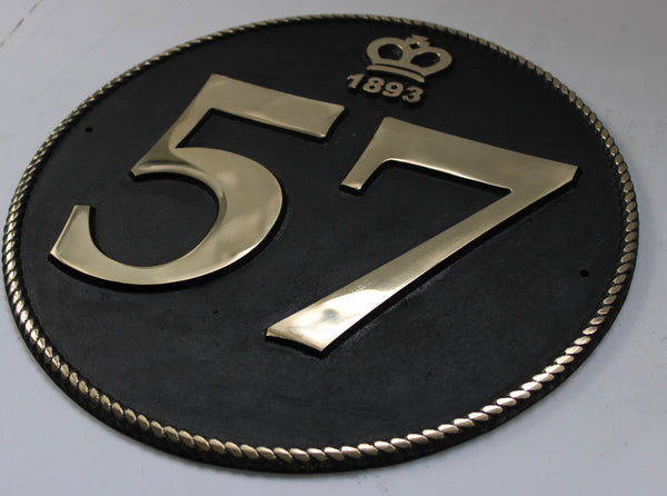 Bronze circle plaque with Rope Border