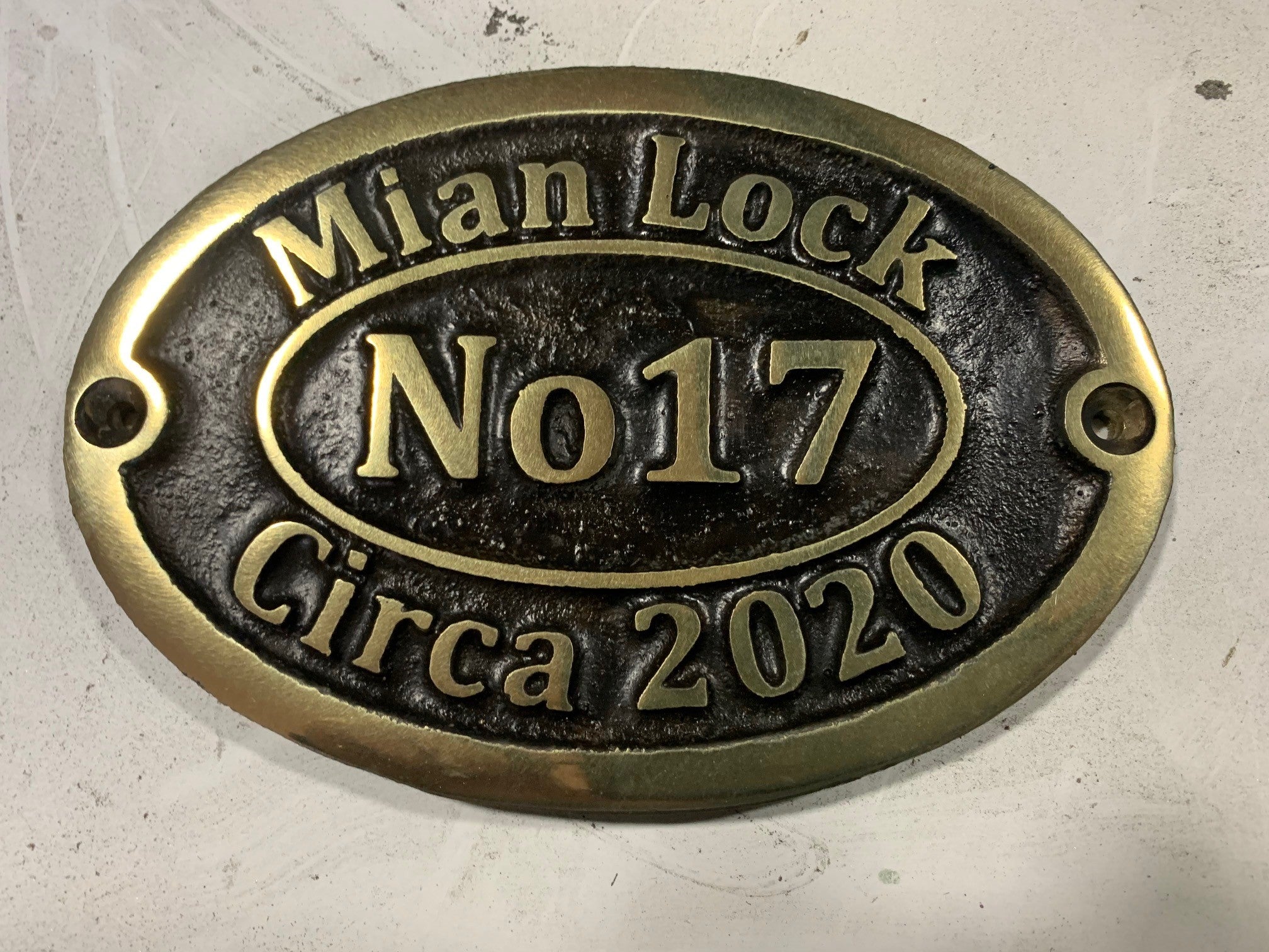 Address Sign Bronze with Inner Rim – Majestic Metals Ltd