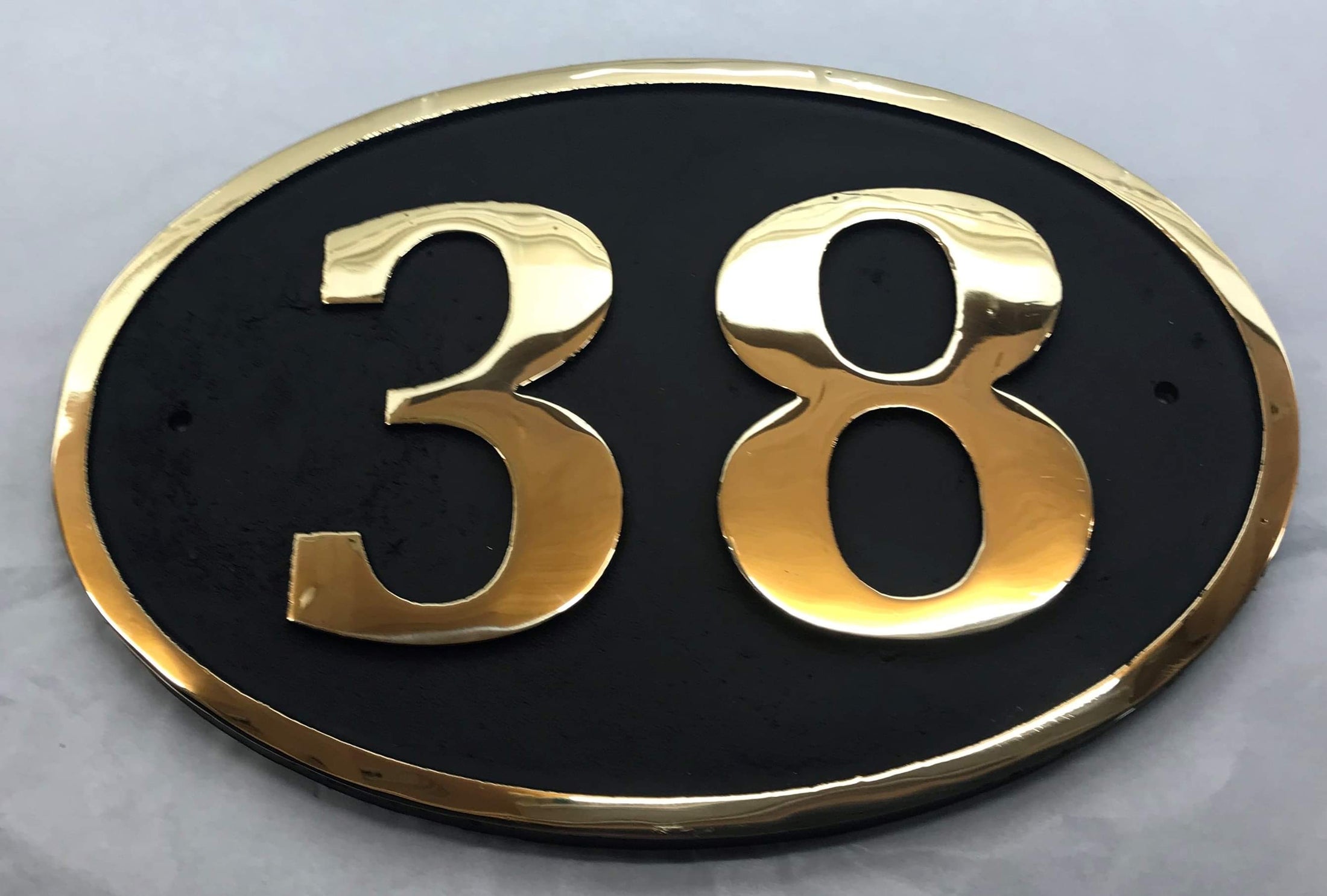 House Number Plaque Bronze Oval