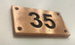 Number Plate Polished Copper